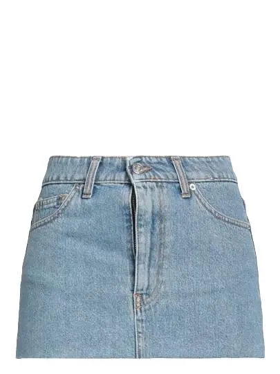 VICOLO Denim Flared Mini Skirt - Blue