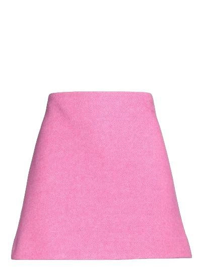GANNI Recycled Wool Blend Mini Skirt - Fuchsia