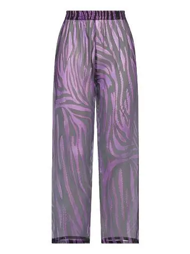 Versace Straight-leg Zebra-print Pants - Purple