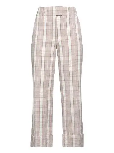 Peserico Straight-leg Tartan Trousers - Beige