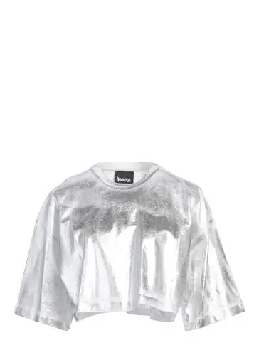 DISCLAIMER Metallic Crop T-shirt - Silver