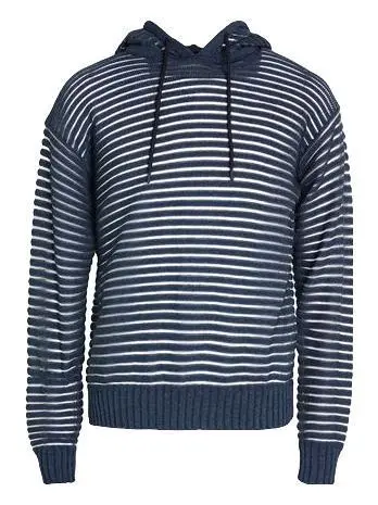 Emporio Armani Striped Hooded Sweater - Navy