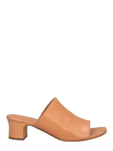 MANSUR GAVRIEL Leather Slide Sandals - Tan