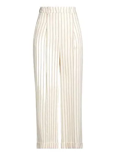 Peserico Wide-leg Striped Pants - Beige