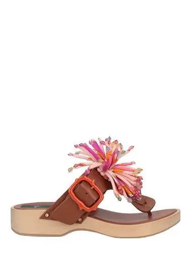 Emilio Pucci Leather Thong Sandal - Brown