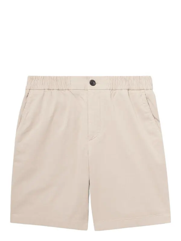 Mr P. Straight-leg Garment-dyed Cotton-blend Twill Shorts - Gray