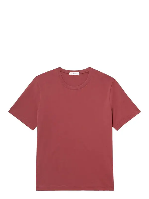 Mr P. Relaxed-fit Organic And Recycled Cotton-jersey T-shirt - Red