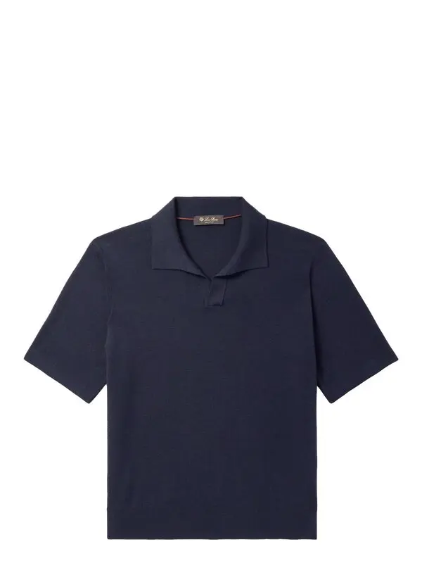 Loro Piana Wish® Wool Polo Shirt - Blue