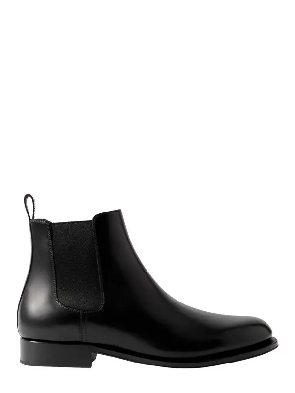 Loro Piana Rory Walk Leather Chelsea Boots - Black