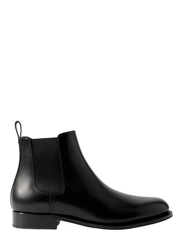 Loro Piana Rory Walk Leather Chelsea Boots - Black