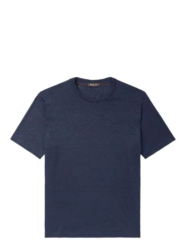 Loro Piana Linen-jersey T-shirt - Blue