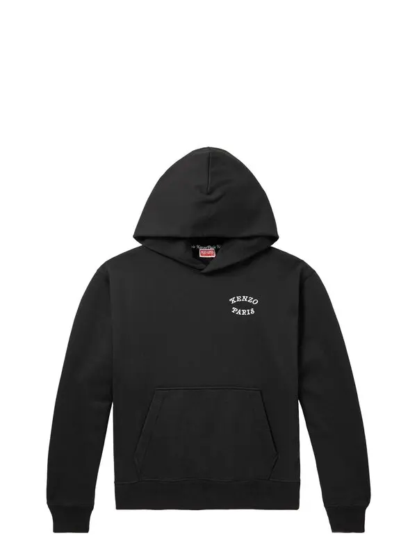 Kenzo Verdy Market Embroidered Hoodie - Black