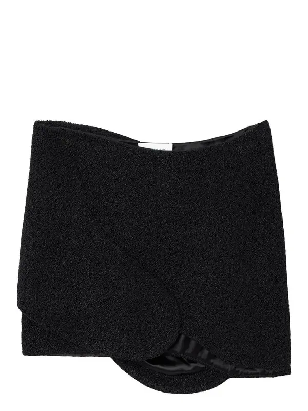 FERRAGAMO Bouclé Mini Skirt - Black