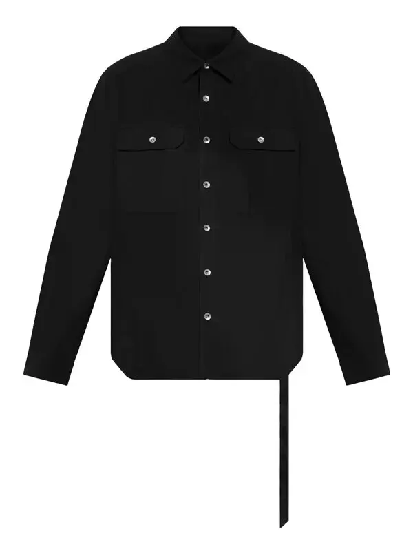 Rick Owens Drawstring Shirt - Black