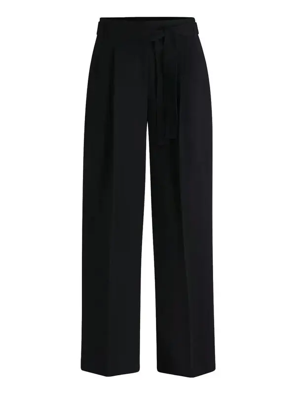 BOSS Creased Tailored Trousers - Black