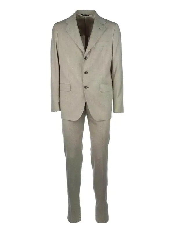 Brian Dales Wool Suit - Neutrals