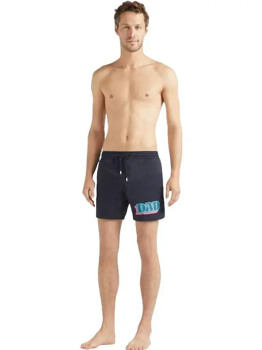 Vilebrequin Dad And Son Stretch Swim Shorts - Bleu Marine