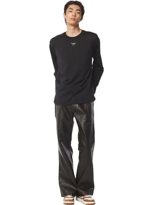Mcm Essential Laurel Logo Shirt In Organic Cotton - Black