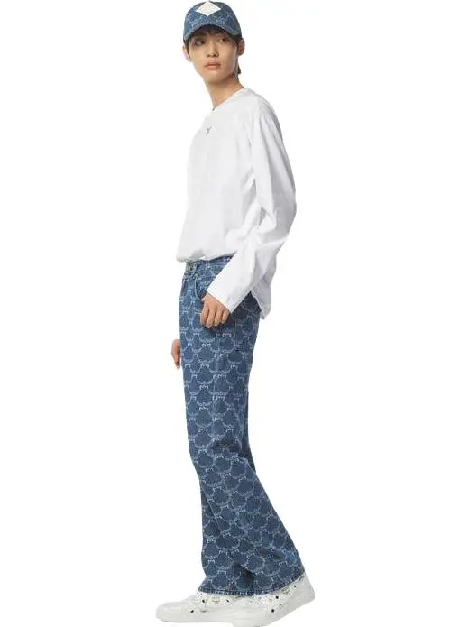 Mcm Essential Laurel Logo Shirt In Organic Cotton - White