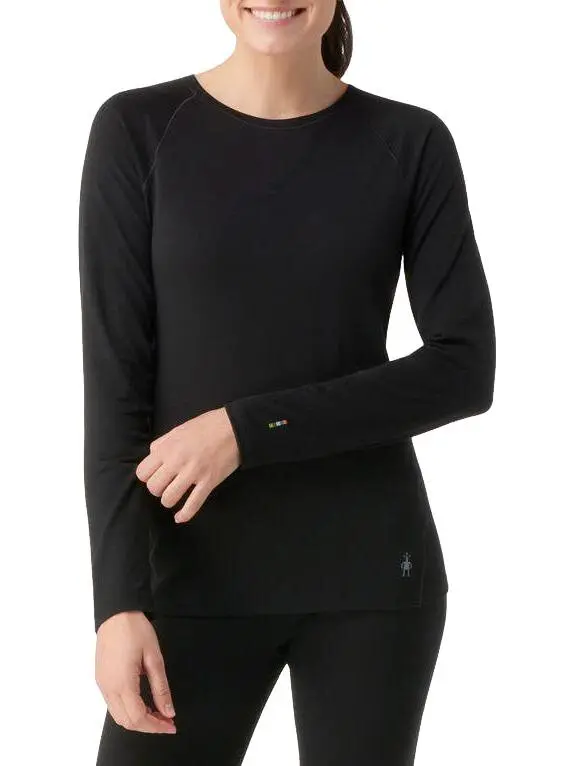 Smartwool Merino Wool Base Layer Top - Black