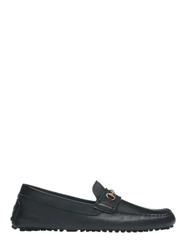 Gucci Leather Horsebit Loafers - Black