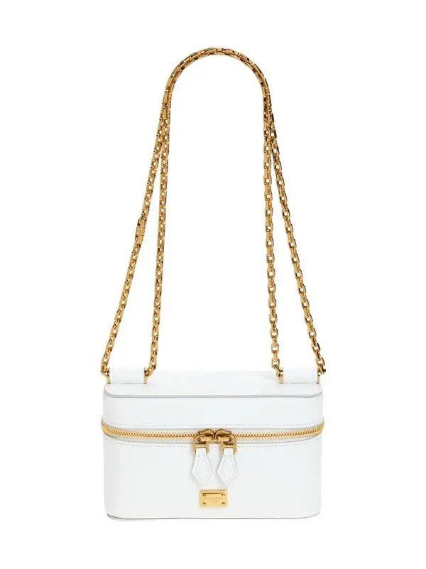 Dolce & Gabbana Sicily Leather Vanity Case Crossbody Bag - Bianco Ottico