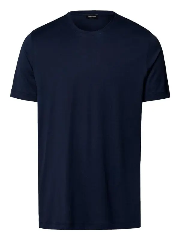 Hanro Night And Day Cotton Crew Neck T-shirt - Deep Navy