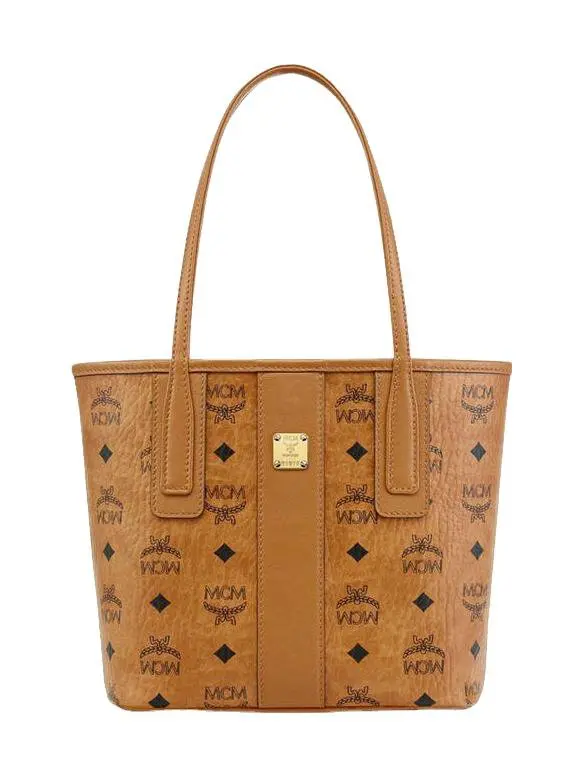 Mcm Mini Reversible Liz Shopper - Cognac