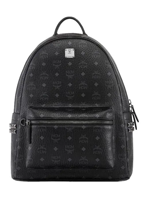 Mcm Medium Stark Side Studs Backpack - Black