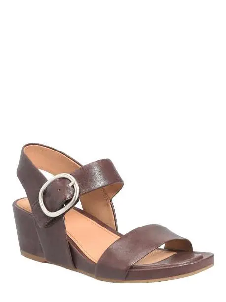 SOFFT Vaya Ankle Strap Wedge Sandal - Cocoa Brown