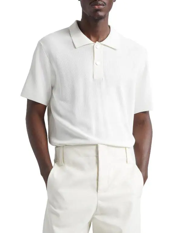 Jacquemus Le Polo Maille Loose Fit Piqué Polo - Off-white