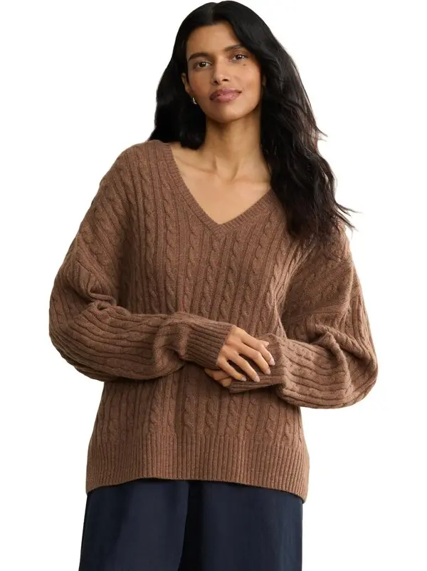 Jenni Kayne Nell V-neck Sweater - Brown