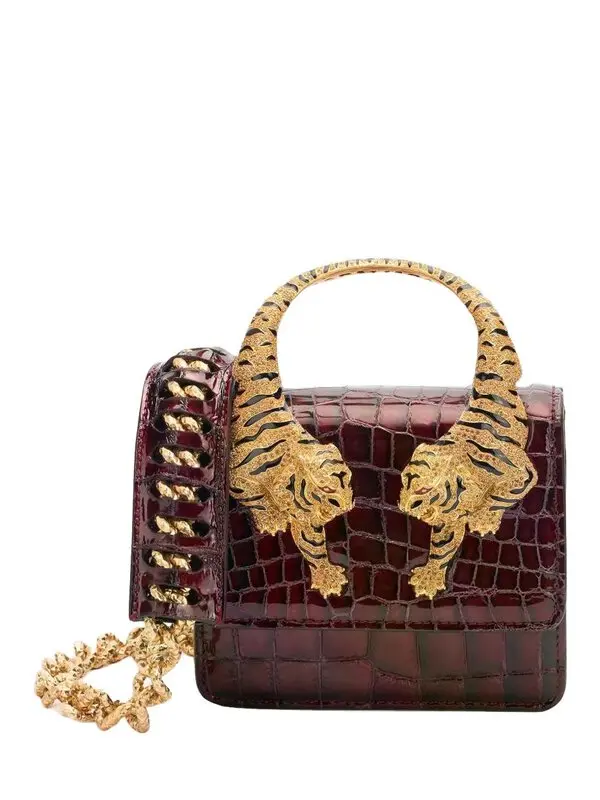 Roberto Cavalli Crocodile-print Mini Bag - Red