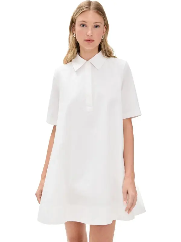 English Factory A-line Mini Shirt Dress - White