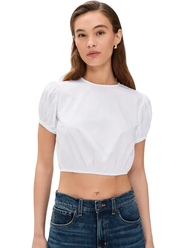 Playa Lucila Crewneck Top - White