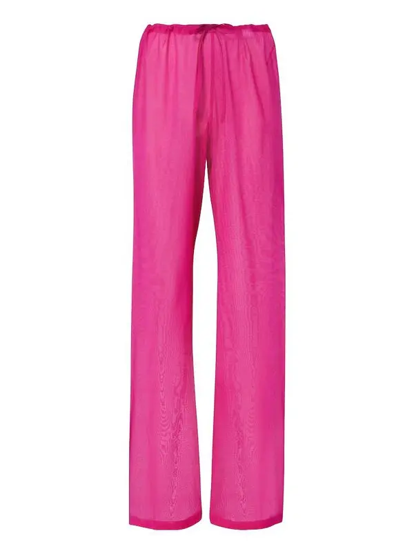 Dries Van Noten High-rise Wide-leg Pants - Pink