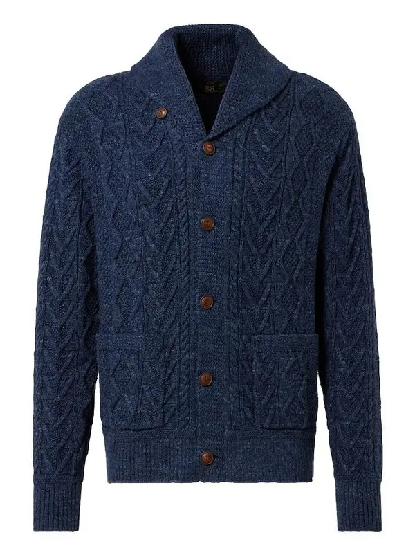 Ralph Lauren Cable-knit Cotton Cardigan - Blue