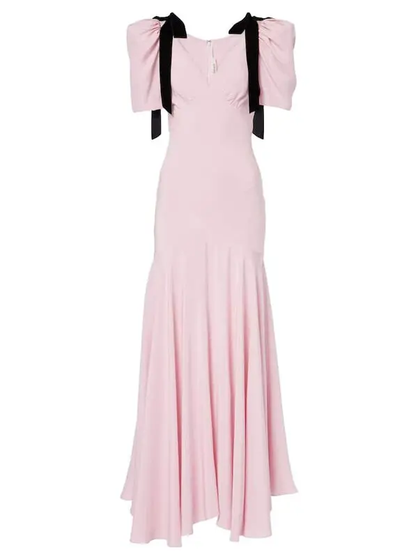 RODARTE Bow-detail Silk Crêpe Gown - Pink