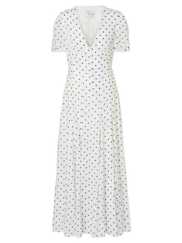 Posse Paloma Polka-dot Maxi Dress - Blue