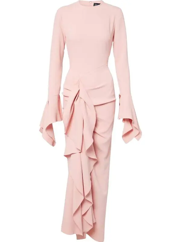 Solace London Della Draped Gown - Pink
