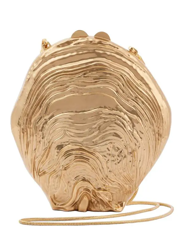 Simkhai Cove Shell Clutch - Gold