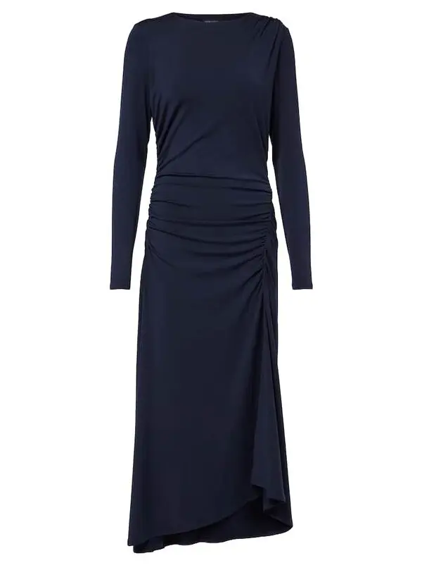 Veronica Beard Gathered Midi Dress - Blue