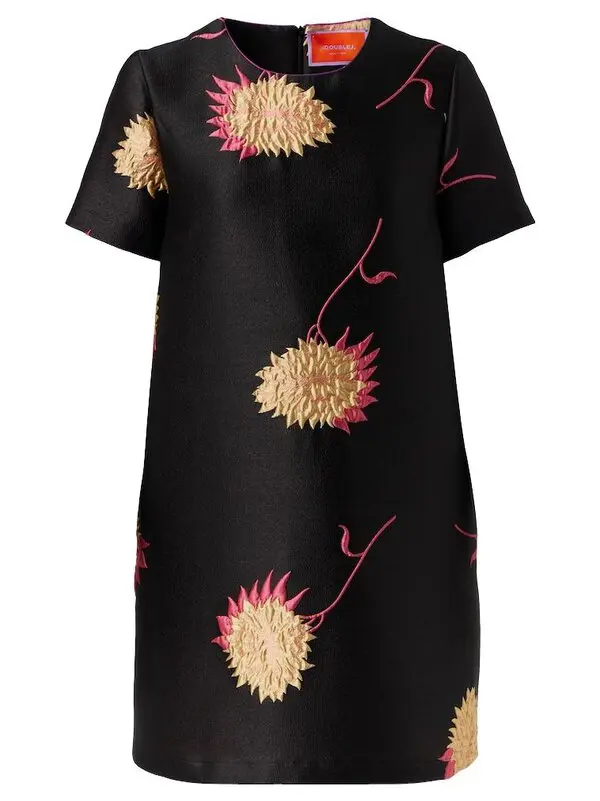 La DoubleJ Swing Jacquard Minidress - Black