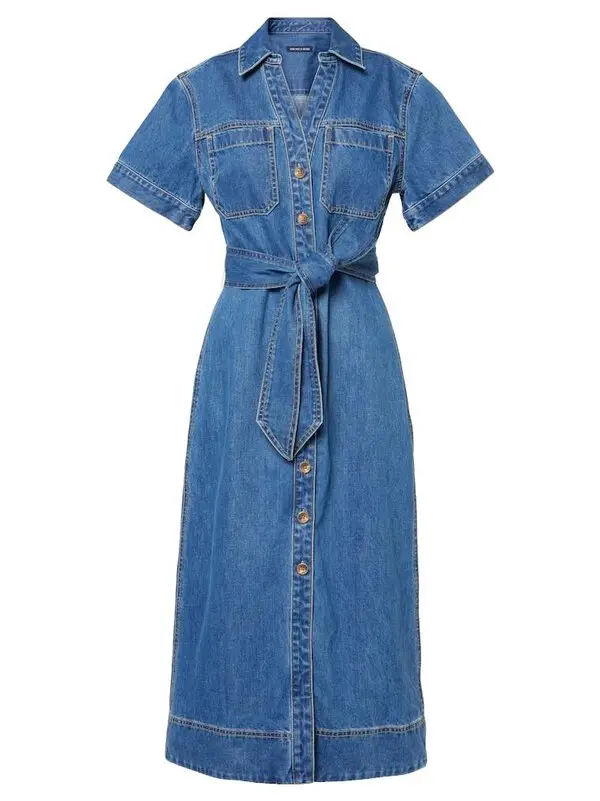 Veronica Beard Tabby Shirt Dress - Blue