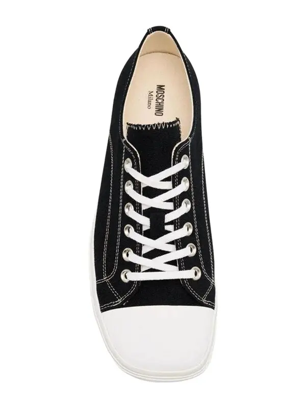 Moschino Canvas Low-top Sneakers - Black