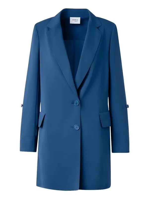 Akris Belted Blazer - Navy