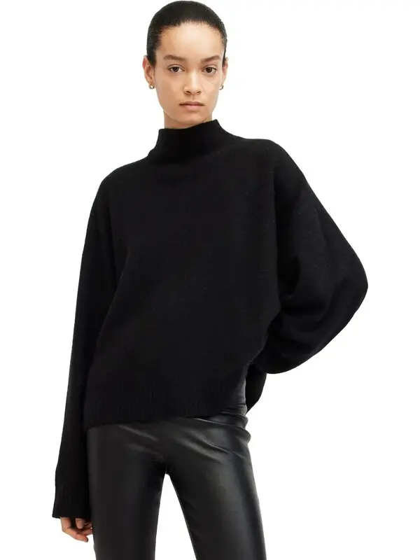 ALLSAINTS Asha High Neck Sweater - Black