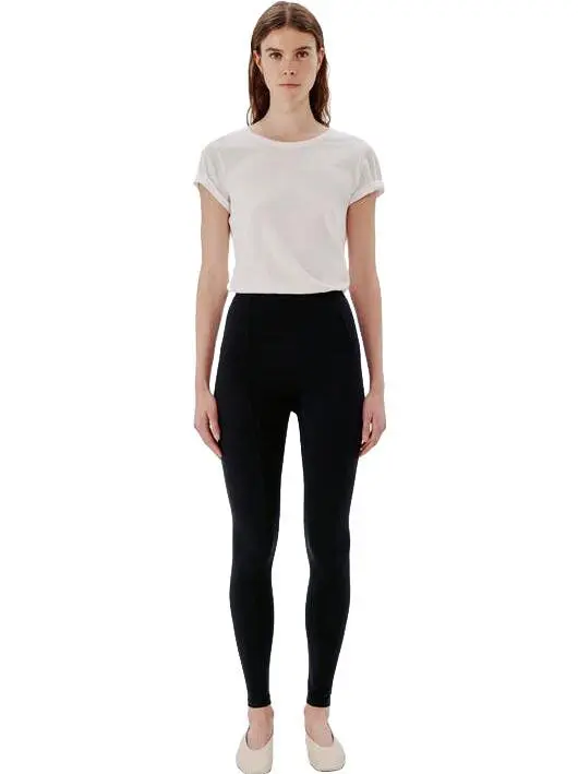 Another Tomorrow Seamed Legging - Black