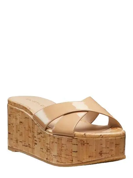 STUART WEITZMAN Dayna Platform Wedge Sandal - Adobe