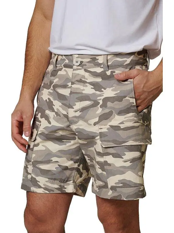 LEISURE LAB Ripstop Cargo Camo Shorts - Arctic